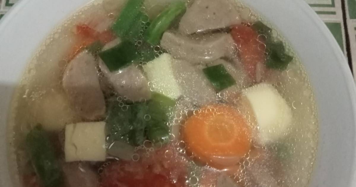 Resep Sup tofu baso simple oleh Afifah Fitria Zuni - Cookpad