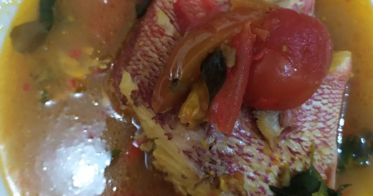 Resep Ikan Kakap Kuah Kuning oleh Anjas Styawan - Cookpad