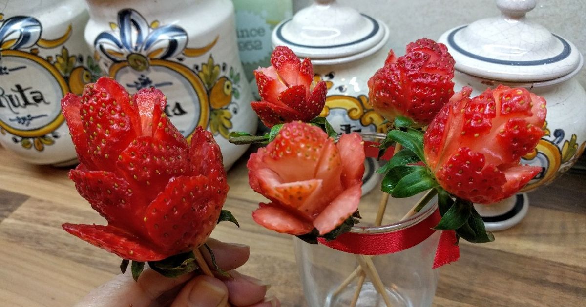 Rosas De Fresas Receta de Cocina con Gemma- Cookpad