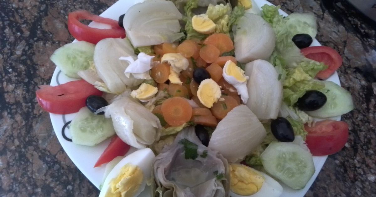 طريقة عمل سلاطة متنوعة على اصولها بطريقة سهلة وسريعة من Oum Tadj Eddine ...