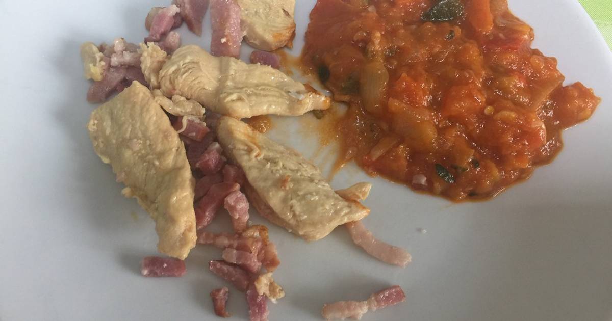 Pechuga de pollo con bacon Receta de Marián Gz- Cookpad