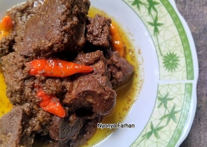 Resep Rendang Hati Sapi oleh Nyonya Farhan - Cookpad