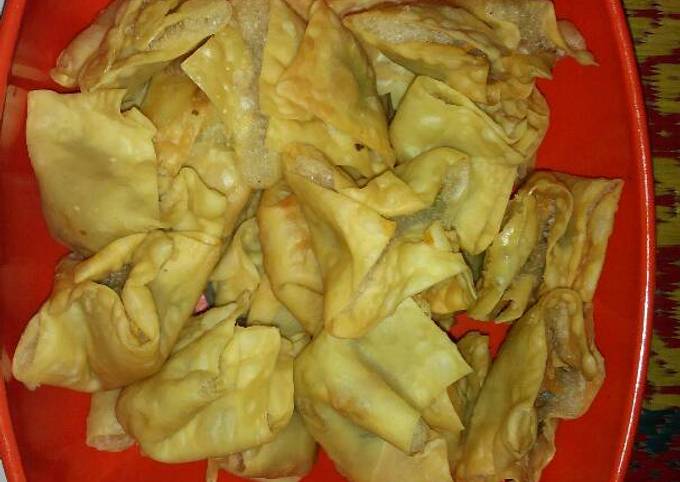 Resep Pangsit renyah isi sayuran oleh Yeyet Nurmayanti (Bubu Azka ...