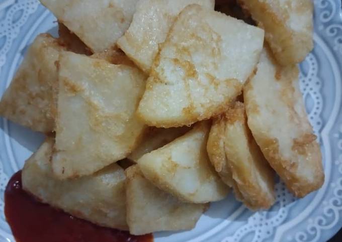 Golden yam and ketchup 😋 Recipe by murjanatu suleman Isah - Cookpad