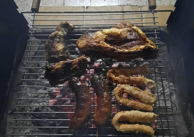 Asadito simple para dos Receta de La profe Luisa- Cookpad