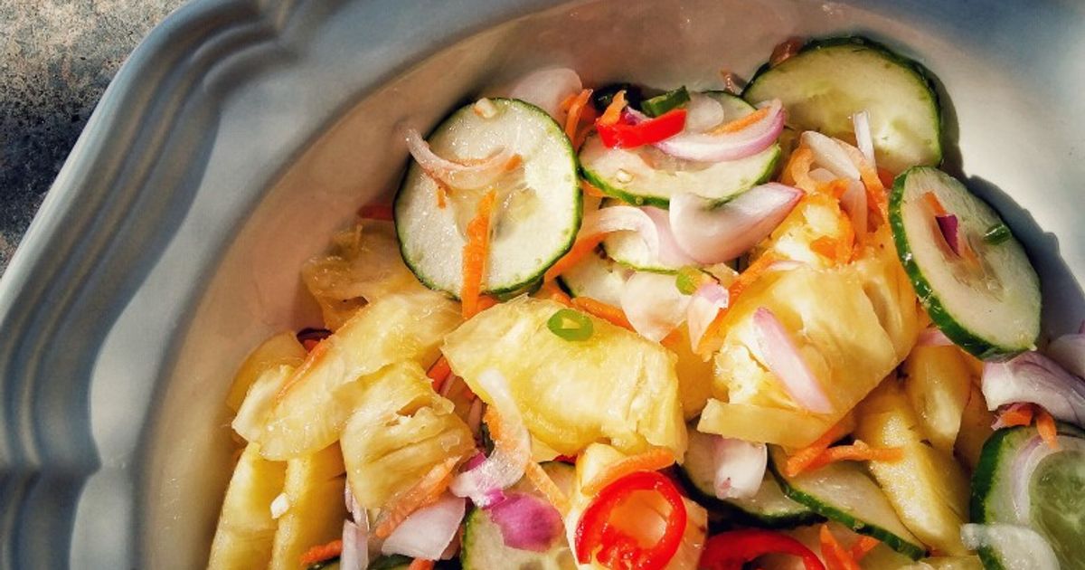 Resipi Jelatah Timun Nanas Tanpa Cuka oleh Ziana Chesaad - Cookpad