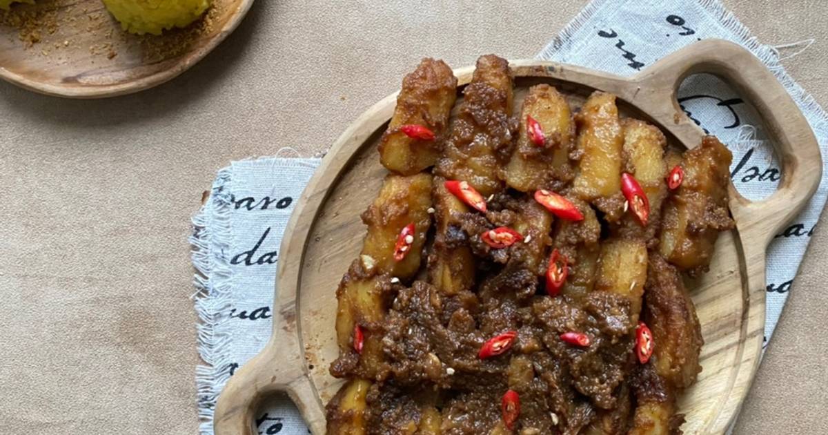 Resep Sate Kentang Ketan Kuning Serundeng oleh Rini Dwi Astuti - Cookpad