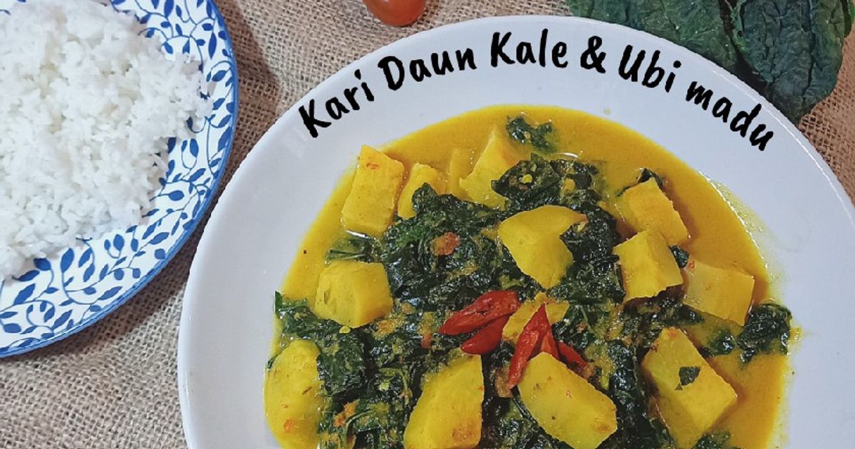 Resep Kari Daun Kale Dan Ubi Madu oleh Bhams12 - Cookpad