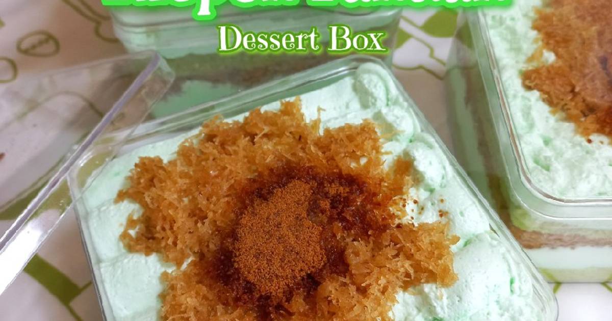Resep Klepon Pandan Dessert Box oleh Siska Dian Fitriana (Siska Dian - Siska Cake) - Cookpad