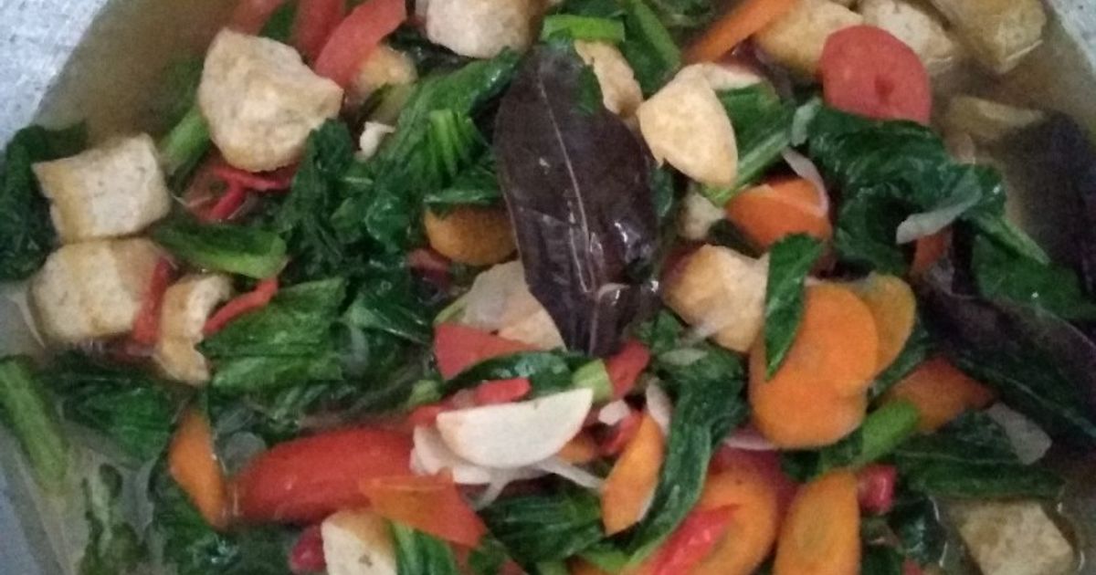 Resep Sayur Sawi Hijau Mix Tahu Wortel oleh Imas Halwati - Cookpad