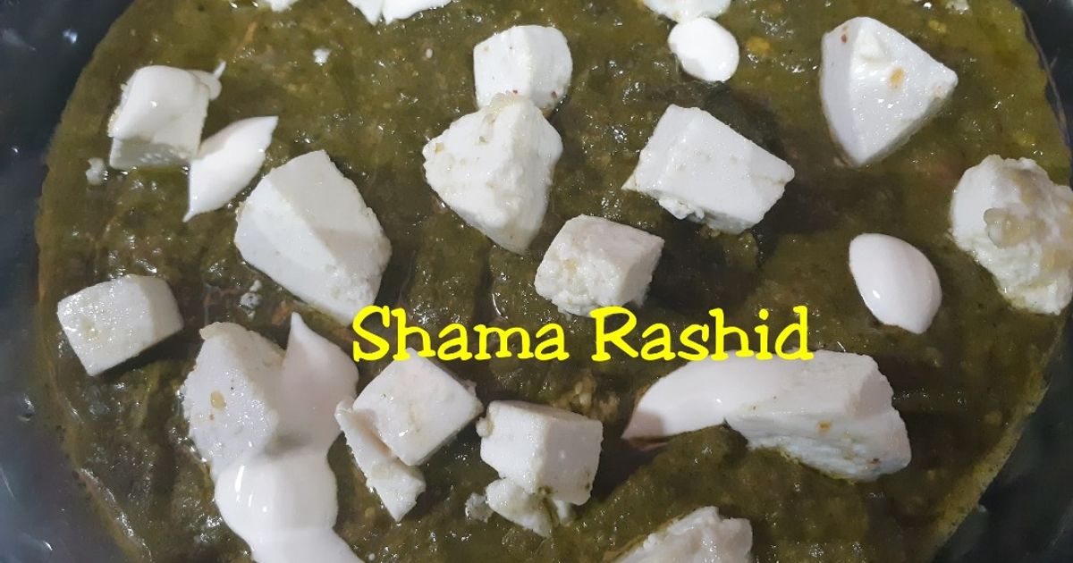 Palak Paneer Recipe by Shama Rashid - Cookpad