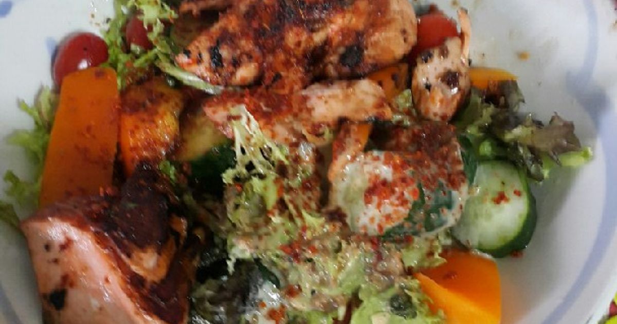Resep Salmon Teriyaki Dengan Salad Dengan Kwipi Wijen oleh angelika ...