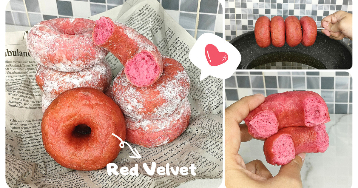 Resep Donat Red Velvet oleh Renny Phink - Cookpad