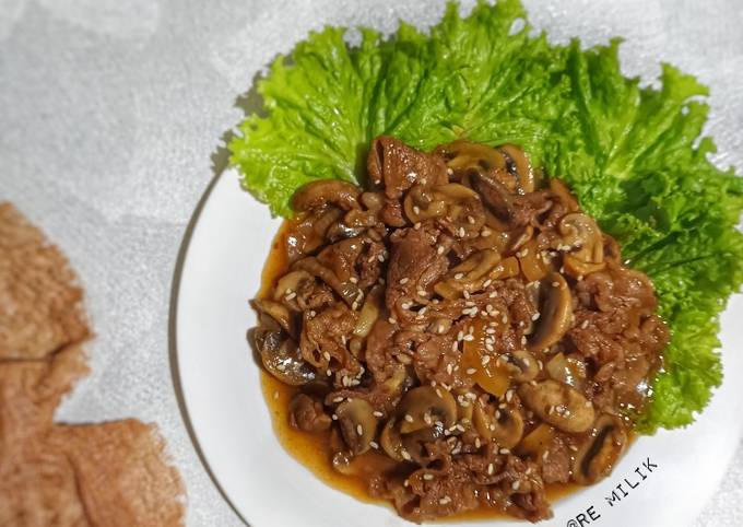 Resep 390. Short Plate Beef With Jamur oleh Re Milik - Cookpad