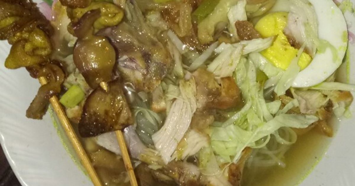 Resep Soto Kuah Kuning Dengan Sate Usus oleh Mama Kiki - Cookpad