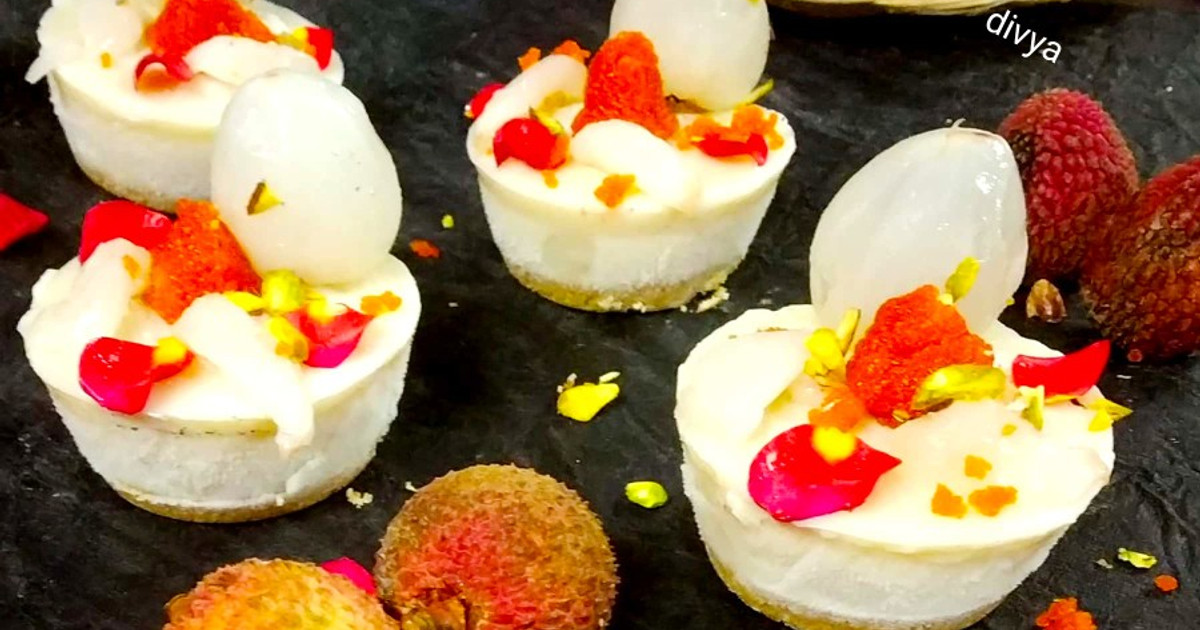 Lychee Cheese Cake (Philadelphia) Recipe by Divya Konduri