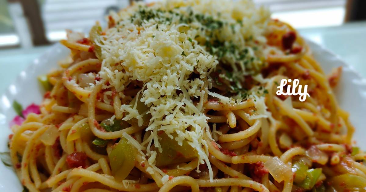 266 resep spageti daging saos mayones enak dan mudah - Cookpad