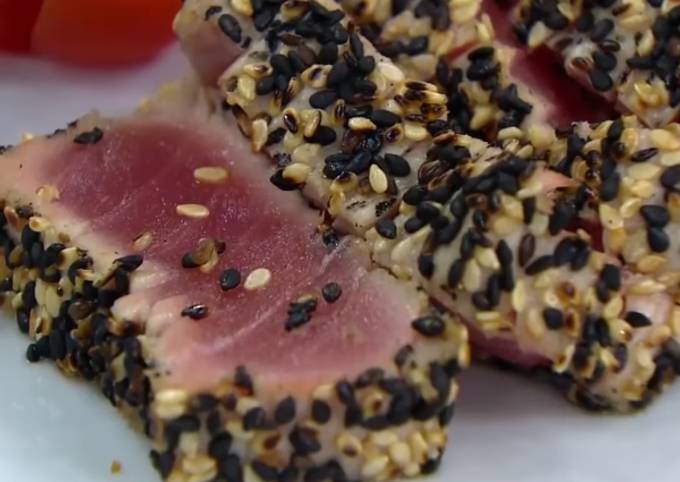 Atum Selado com Gergelim e Molho Agridoce Receita por Laura Aragão - Cookpad