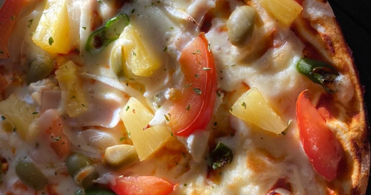 Resep Hawaiian Lebanese Pizza (Pakai Roti lebanese) oleh Rahma Yuni ...