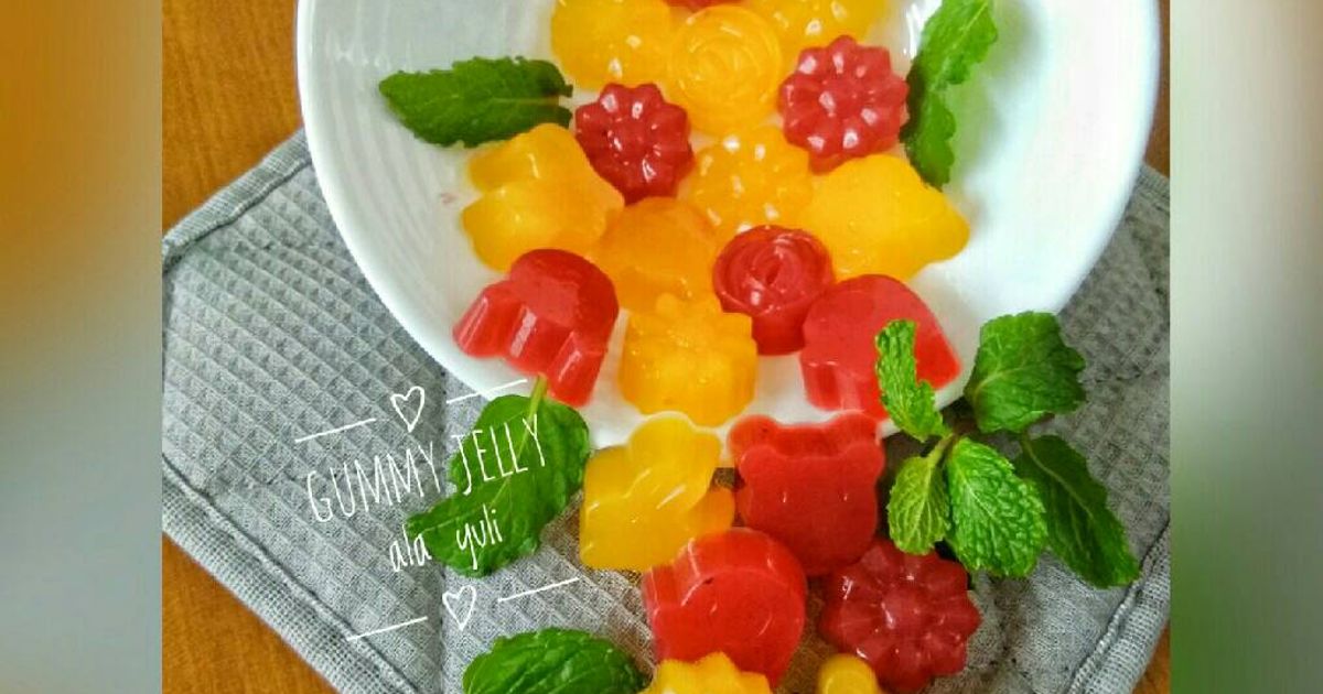 Resep Gummy Jelly (Homemade Yupi) Permen Jelly oleh Yuli - Cookpad