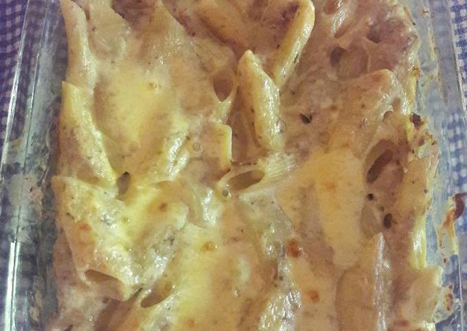 Fideos pasta gratinada con atún Receta de Araceli 🌌- Cookpad