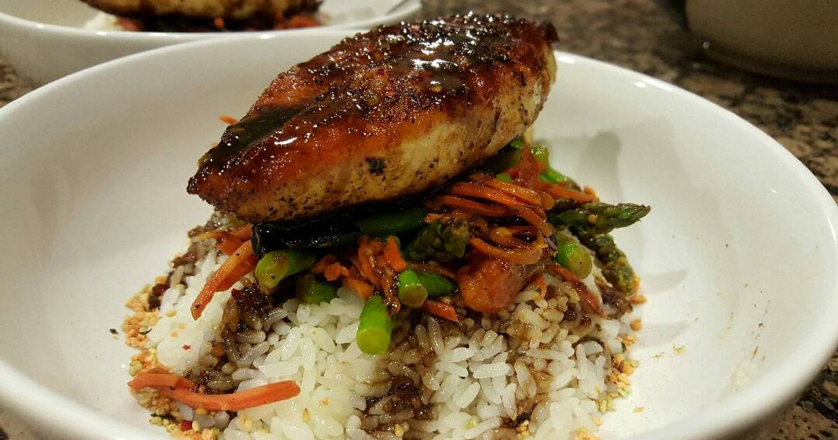 Balsamic Chicken on Rice Recipe by Yeager - Cookpad