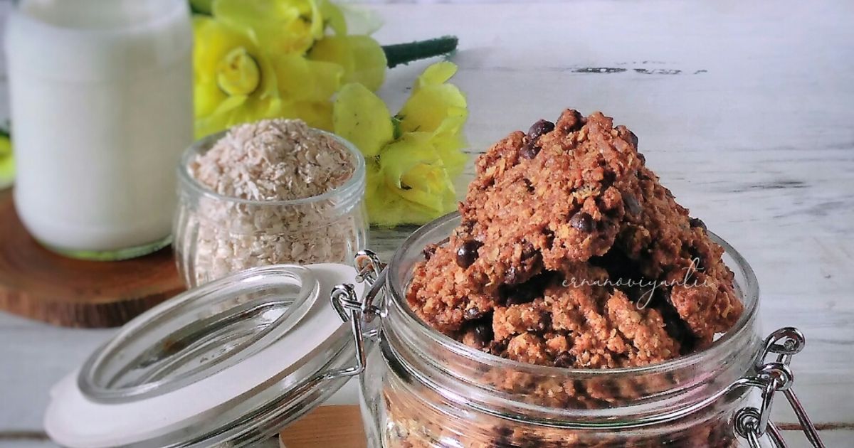 Resep cookies cokelat oatmeal rumahan enak dan mudah - Cookpad