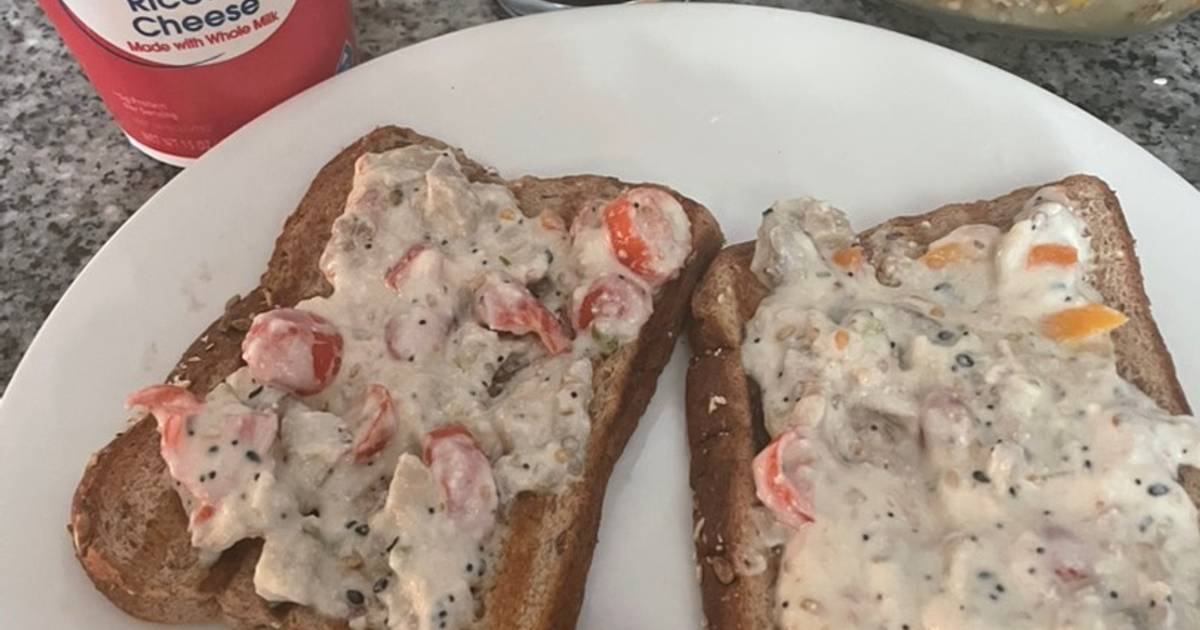 Desayuno saludable: pan integral tostado con dip de ricotta! Receta de ...