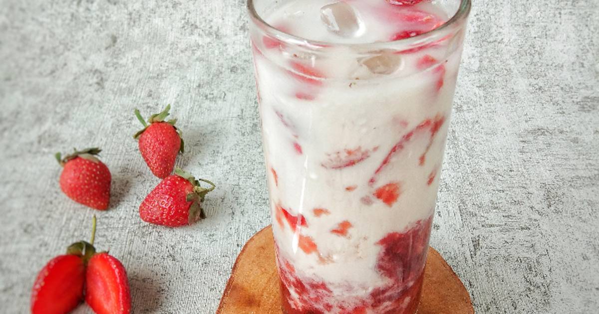 857 resep susu strawberry korea enak dan mudah - Cookpad