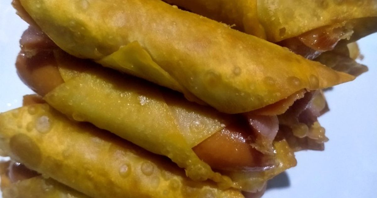 สูตร เกี๊ยวห่อฮอทดอกทอด (Fried Dumplings Wrapped In Hot Dogs) โดย HᴜJᴇɴ ...