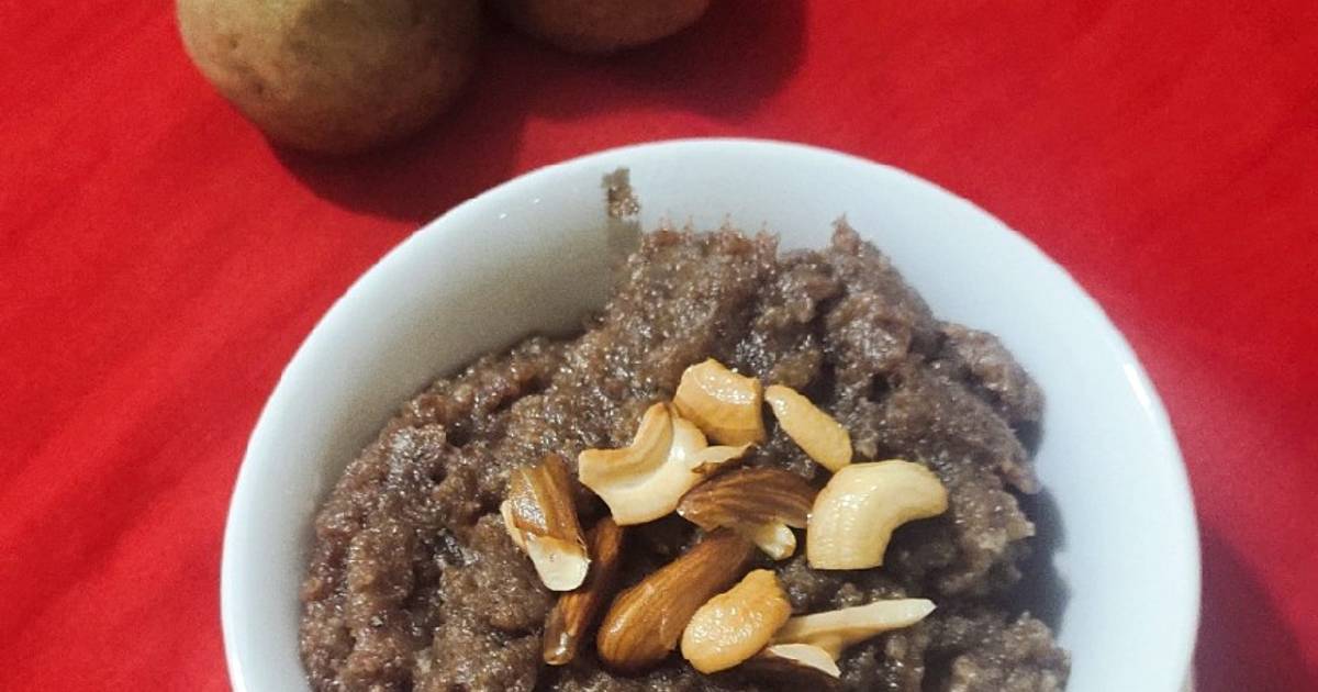 Chikoo halwa Recipe by Bhuvana Gopa - Cookpad