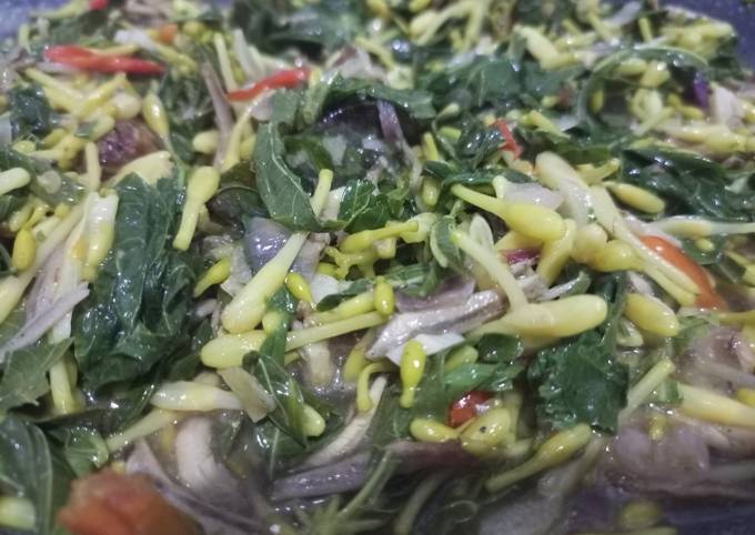 Resep Tumis Bunga Pepaya Teri Daun Singkong oleh Betty Asmo - Cookpad