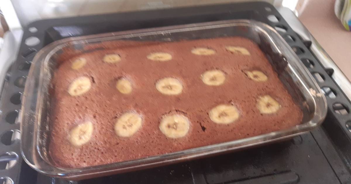 Queque sabor chocolate con plátano Receta de Marietta Giraldi- Cookpad