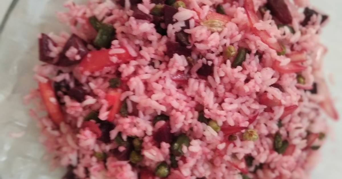 Pink Vegetable. Rice Recipe by Bina Anjaria - Cookpad
