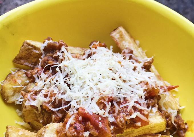 Resep French Fries Bolognese (Kentang Bolognese) oleh rustic cook - Cookpad