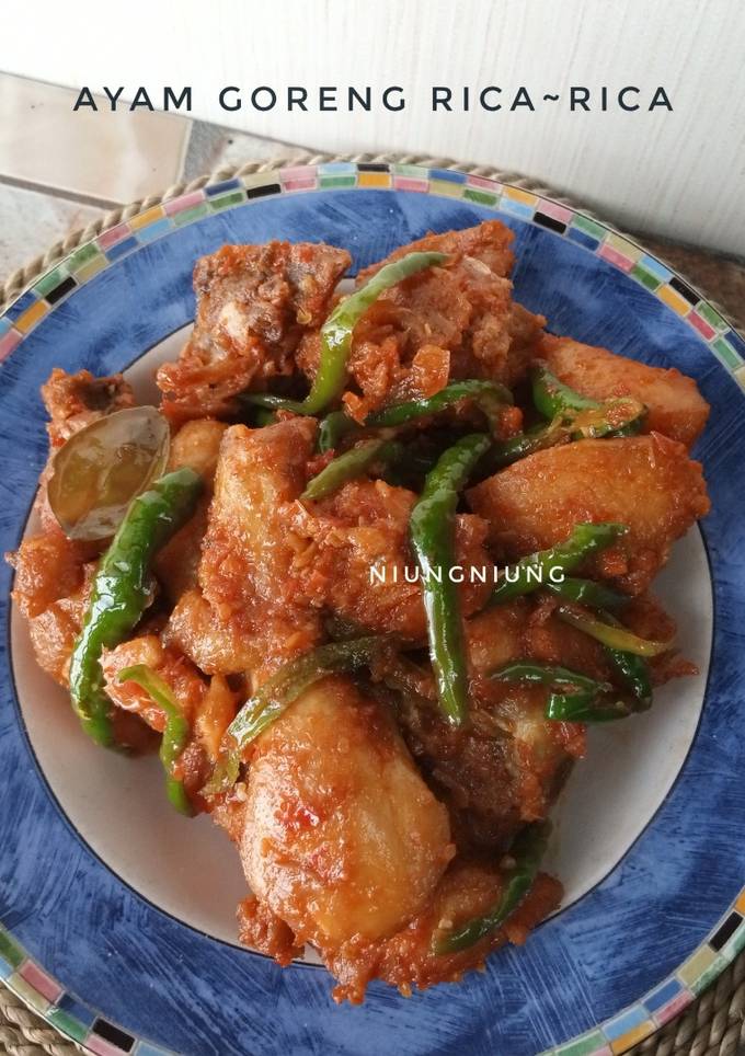 Resep Ayam Goreng Rica-Rica oleh Niung Niung - Cookpad