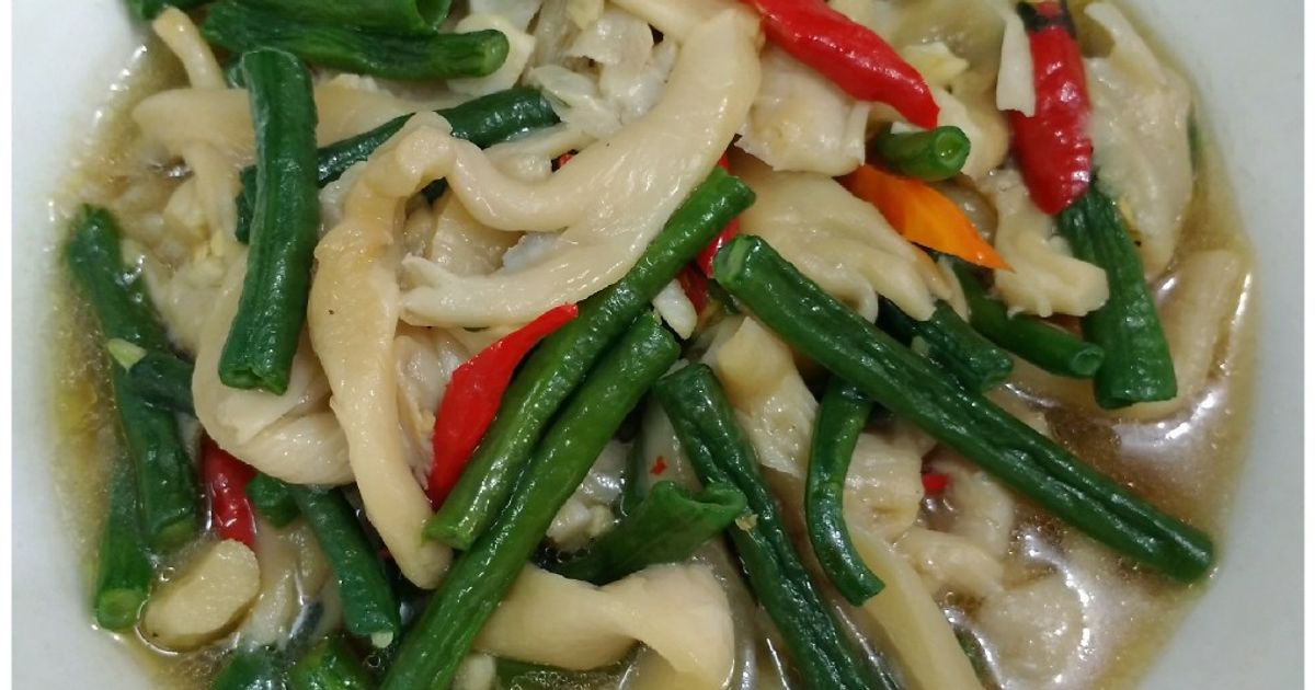Resep Tumis Jamur Kacang Panjang oleh maplesong - Cookpad