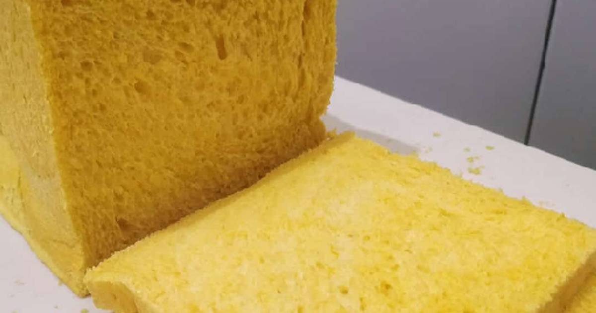 Resep Roti Tawar Labu Kuning / Pumpkin Bread (eggless) oleh Devi - Cookpad