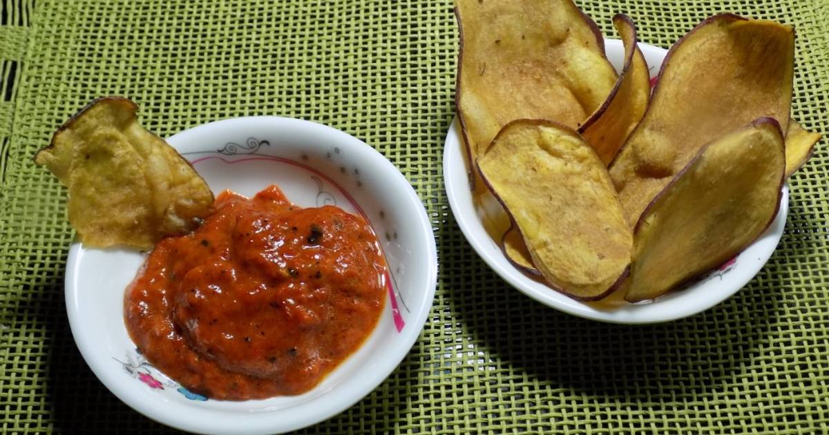 Chips de camote horneadas - 6 recetas caseras- Cookpad