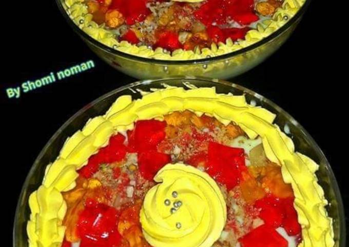 Fruit trifal Recipe by Shomi Noman - Cookpad