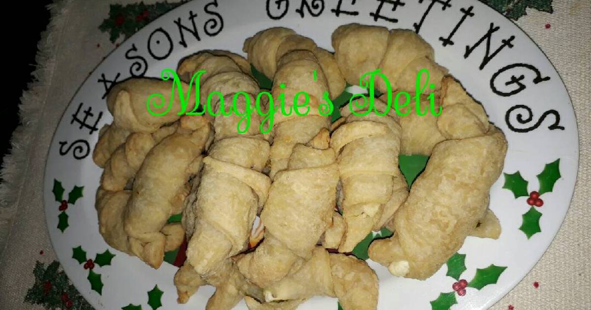 Mini Croissant de queso crema y chile jalapeño Receta de Maggie- Cookpad