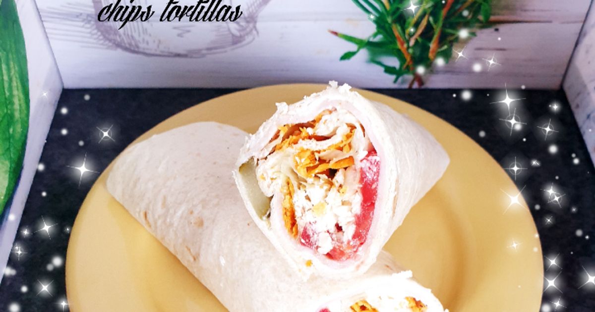 Wrap Blanc De Poulet Crudités Chips Tortillas 😋 de Stef Fanny - Cookpad