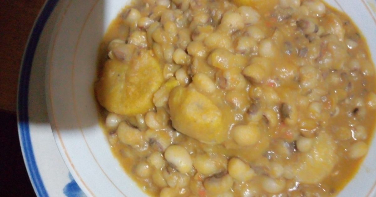 Beans And Plantain Pridge Recipe by Chizzy's Fingers Abjmum18 - Cookpad