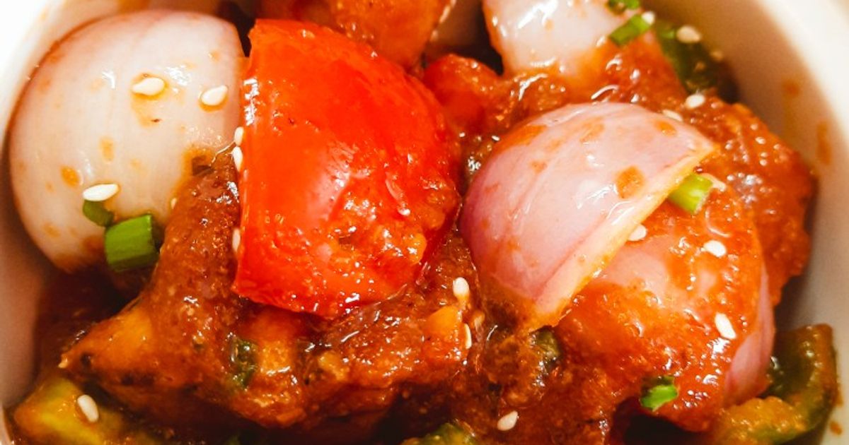 Tri Colour Chilli Chicken Dry Recipe by Nazia Qureshi - Cookpad