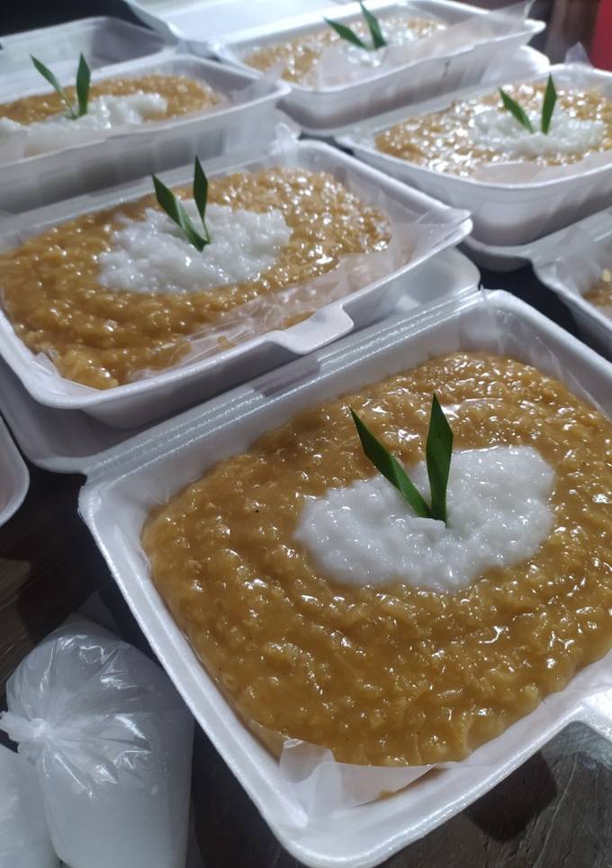 Resep Bubur Merah Putih / Jenang Abang masak ricecooker oleh Rahma ...