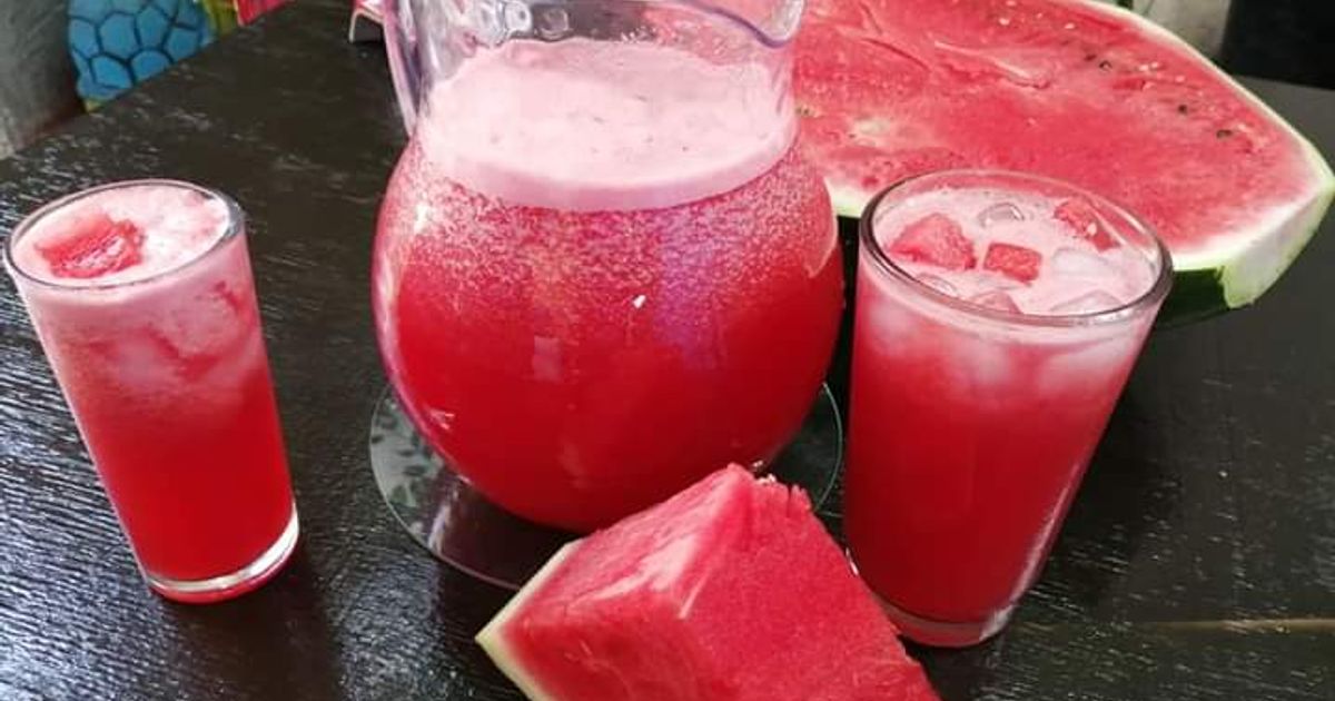 Agua De Sandía Natural Receta de Recetas Caseras Nora - Cookpad