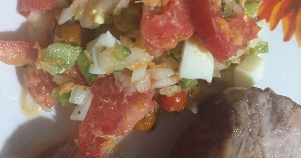 Costilla De Cerdo Y Chorizo Al Horno Con Ensalada Mixta Receta de Fla ...