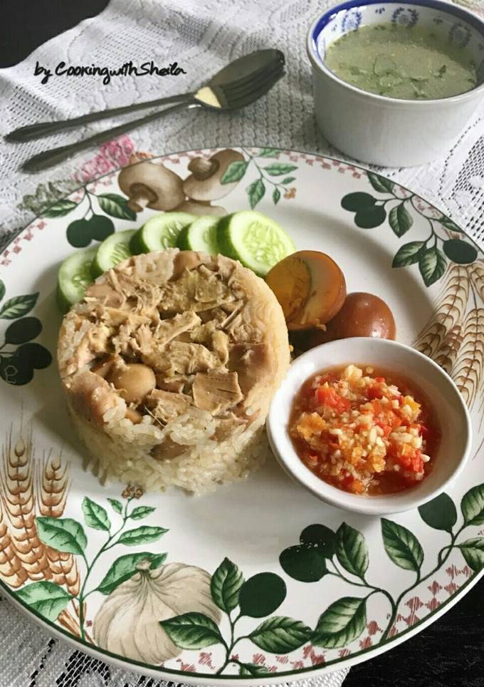 Resep Nasi Tim Ayam Hainan oleh Cooking with Sheila - Cookpad