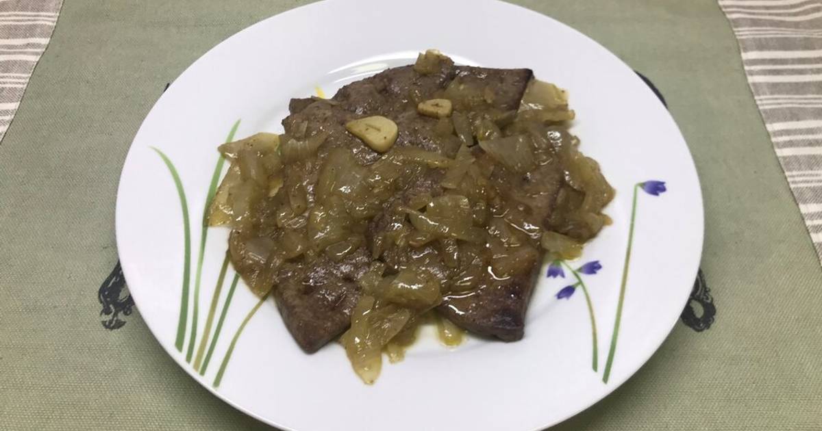 Hígado de ternera con cebolla Receta de Luisa C Correcher- Cookpad