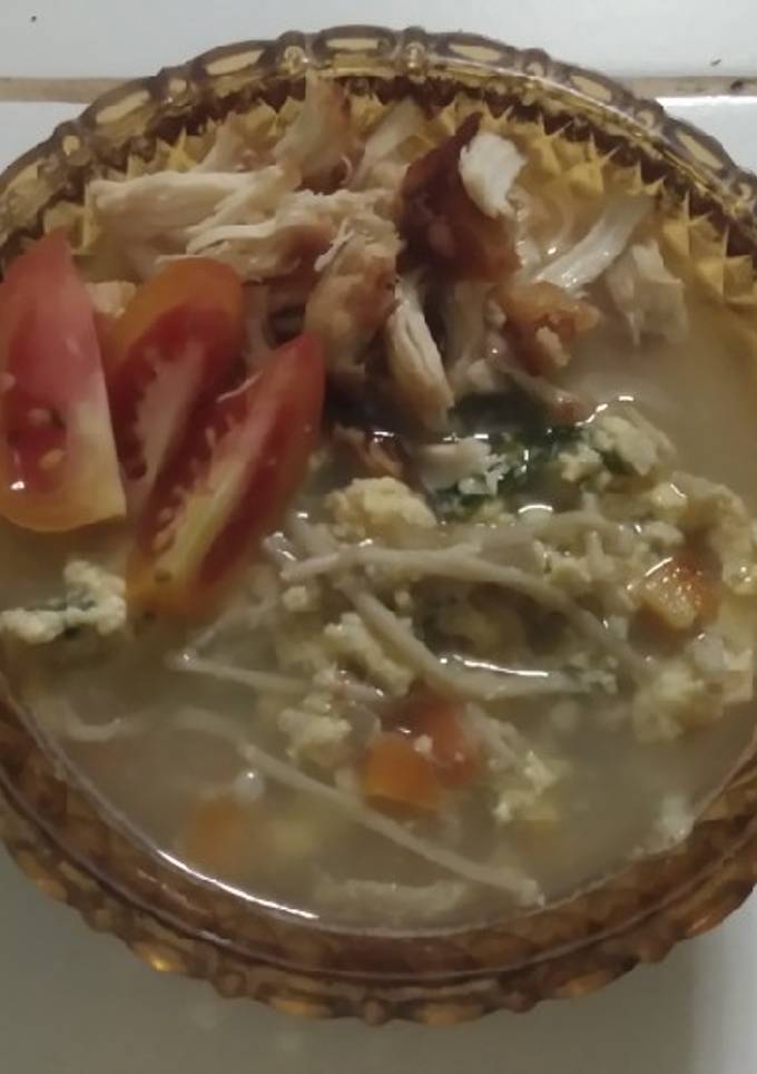 Resep Sup jamur enoki #menu sarapan asam urat day 1 oleh U'll - Cookpad